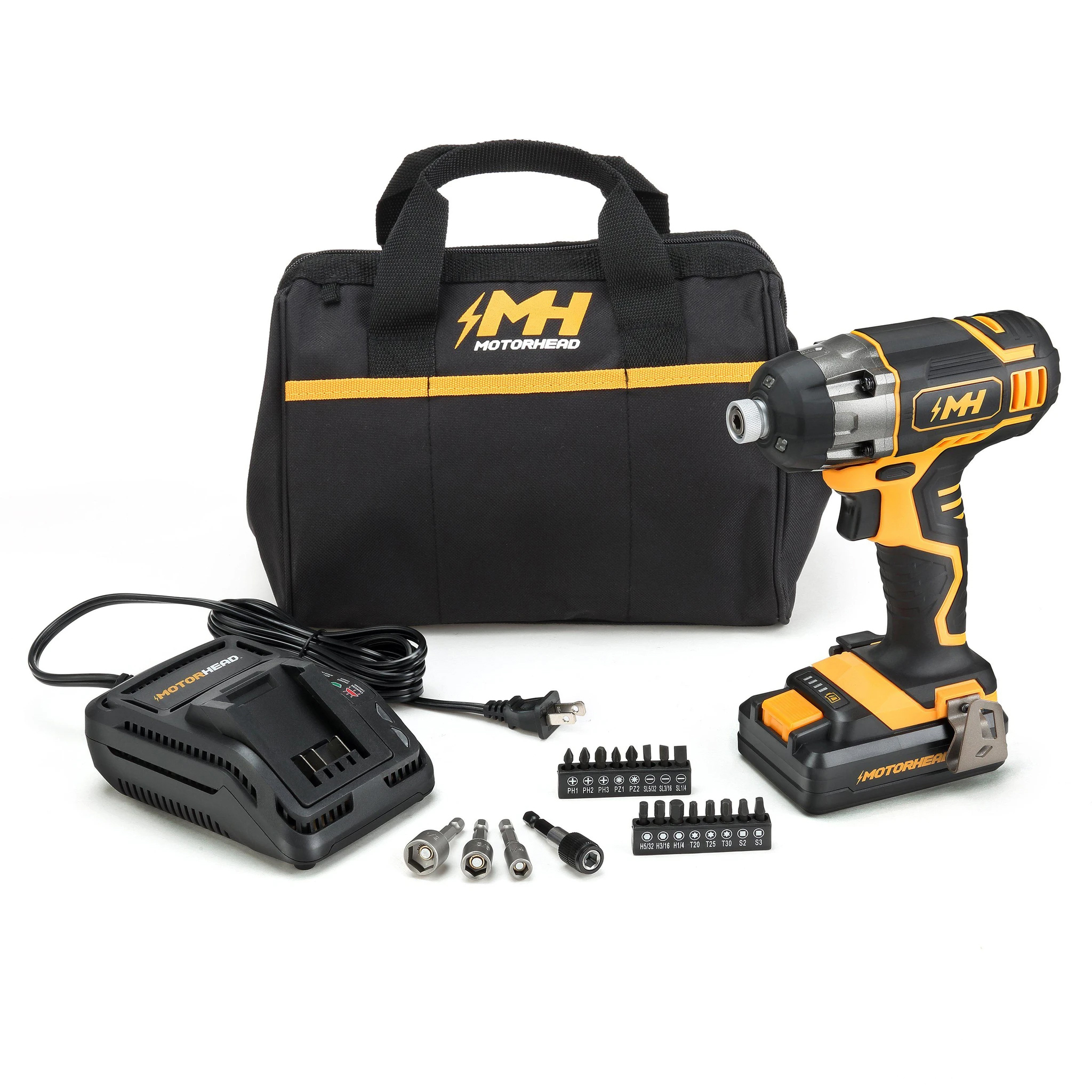MOTORHEAD 20V ULTRA Cordless Impact Driver Kit, Lithium-Ion, ¼” All ...