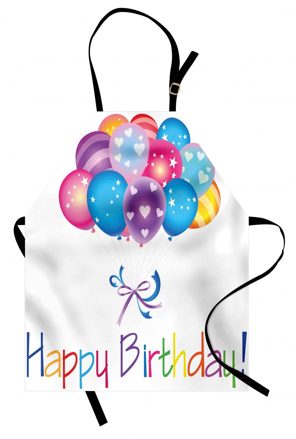 Birthday Apron Balloon Bouquet with Stars and Heart Shapes Best Wishes ...