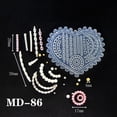 LICEWO Silicone Nail Carving Mold 3D Various Size Chain Pearl Flowers ...