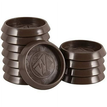 softtouch 2 1/2" Square Carpet Bottom Caster Cups, Brown/Gray (4 Pack ...