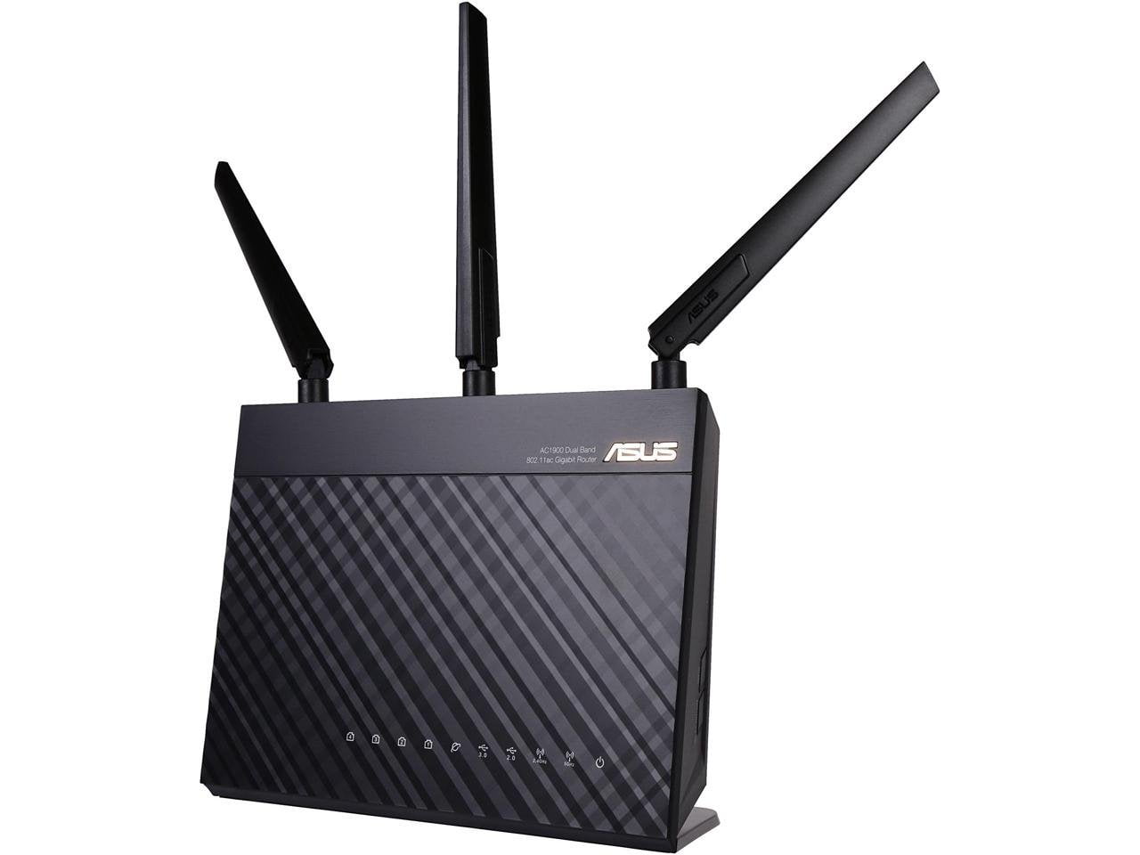 Restored Asus AC1900 Dual-Band Gigabit Wi-Fi Wireless Router, Black, Rt ...