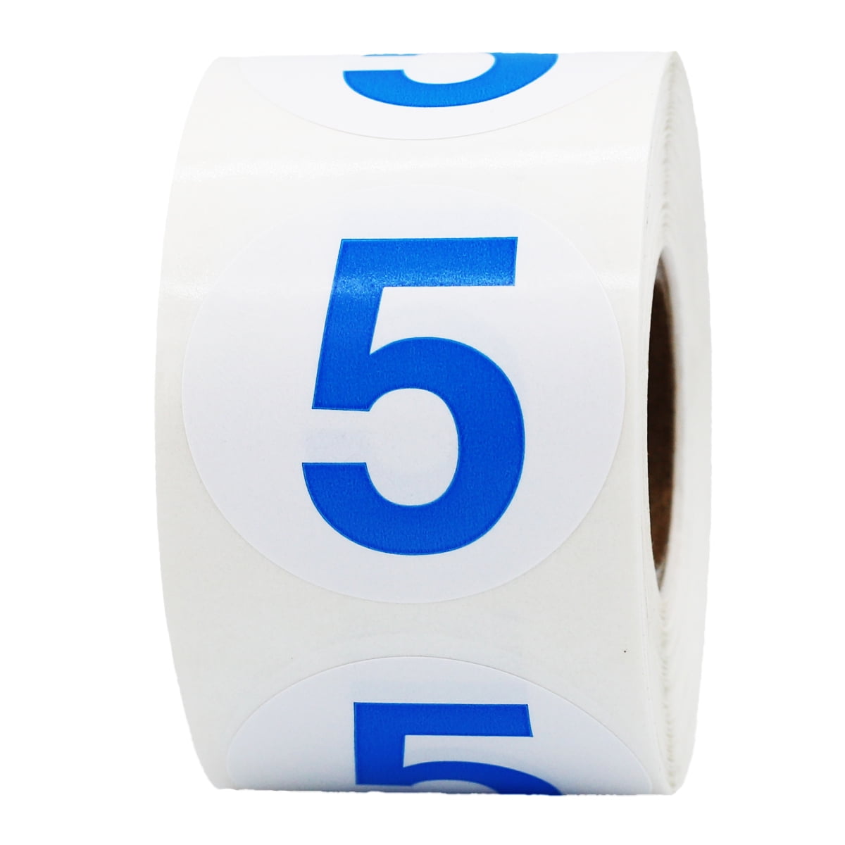Blue Number 5 Circle Stickers | 1.5" Inches Round | 500 Pack - Walmart.com