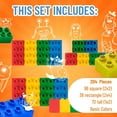 Strictly Briks Big Briks Brick Construction Set - 204 Pieces - Blue ...