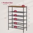 6 Tier Freestanding Shoe Rack for 20-24 Pairs, X Frame Metal Mesh ...