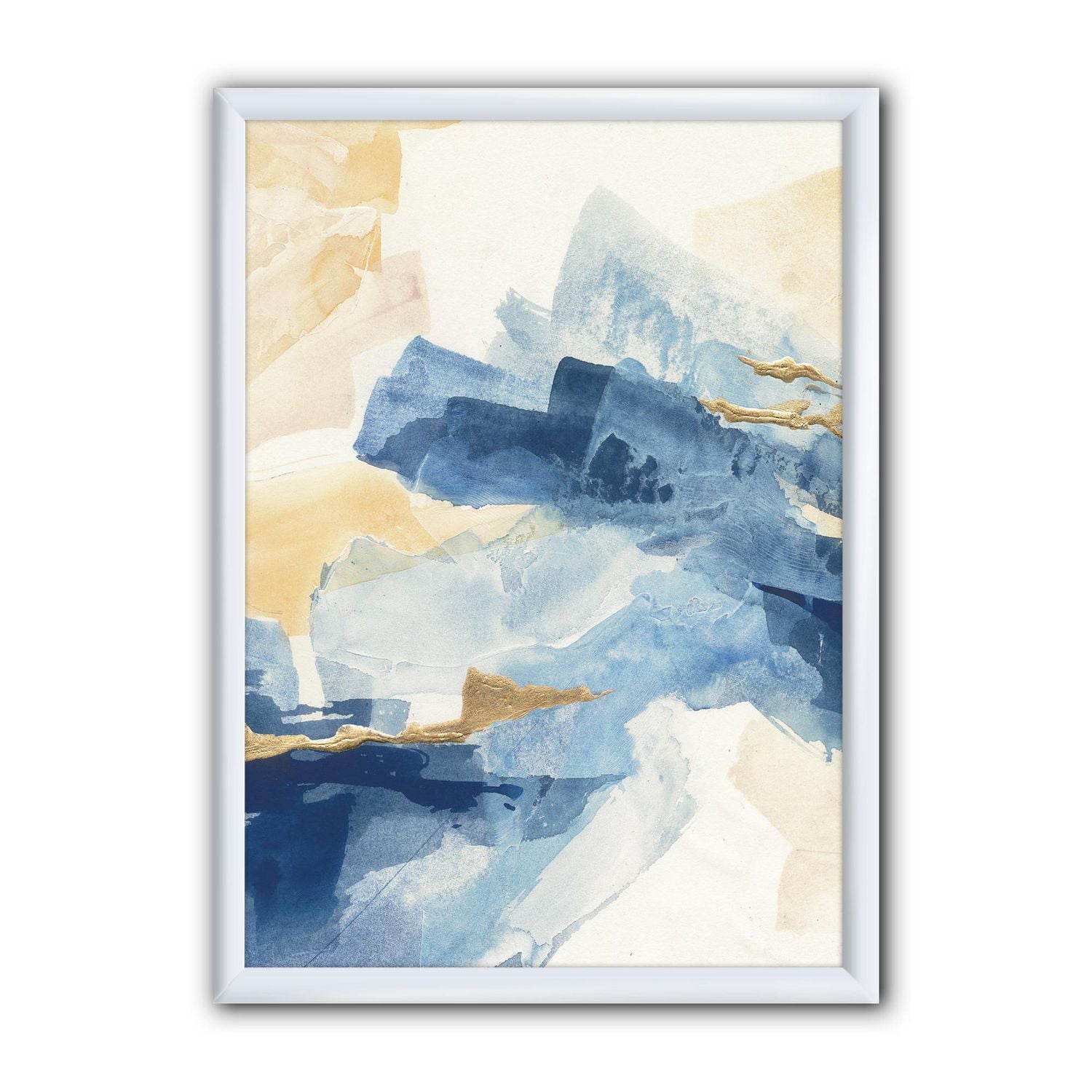 Click here for Designart Metallic Gold Indigo Ii Framed Wall Art... prices