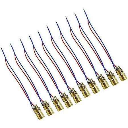 Surrme 10pcs 3v Wired Copper Laser Head Laser Diode Module Wl Red Mini ...