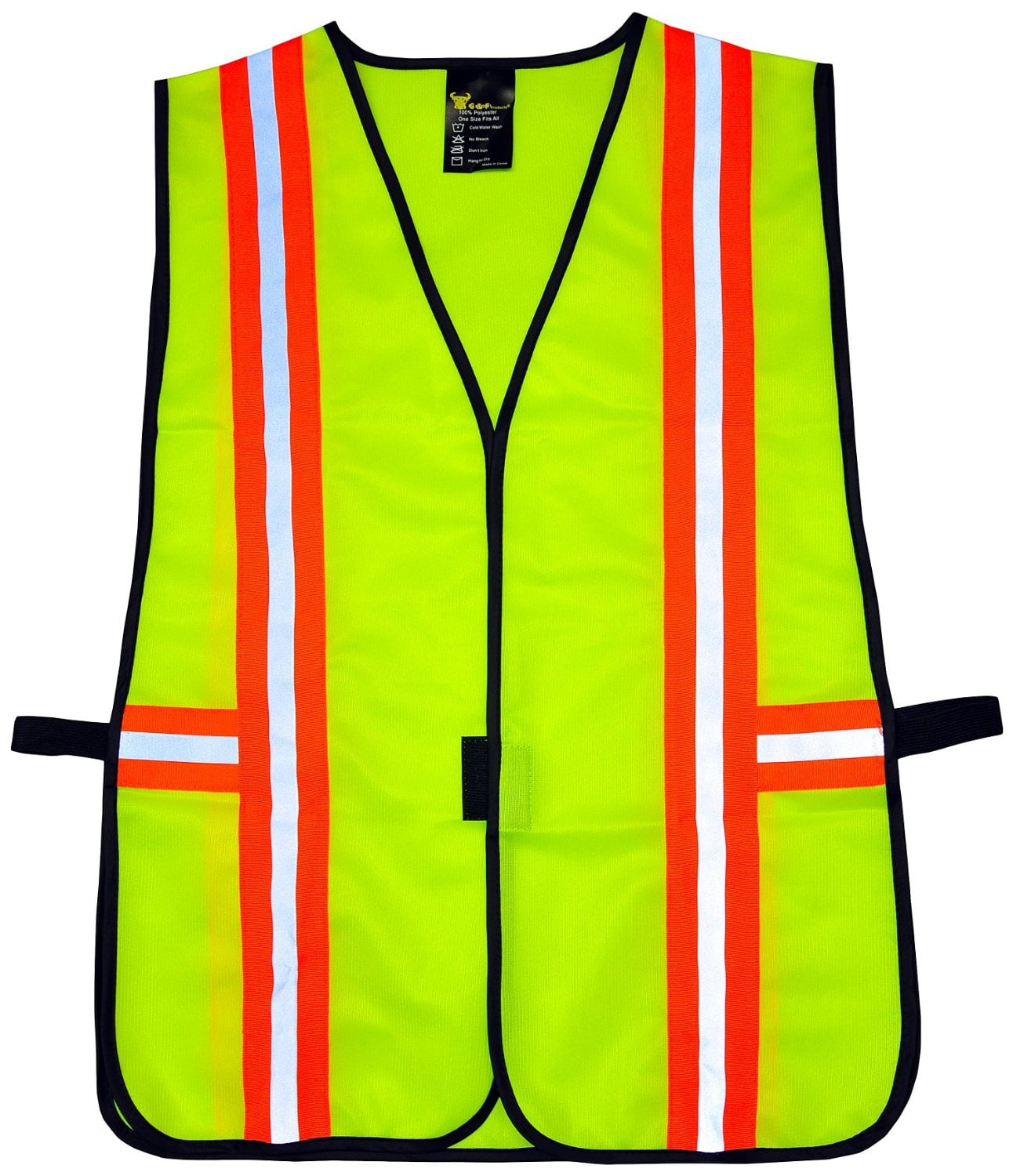 Boston Industrial Lime Green Safety Vest with Reflective Strips ...