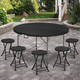 Magshion Set of 10 4.5Ft Round Folding Table, Heavy Duty Plastic ...
