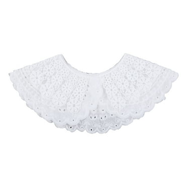 Renaissance Tulle Ruffled Fake Collar Layered Black White Mesh Clown ...