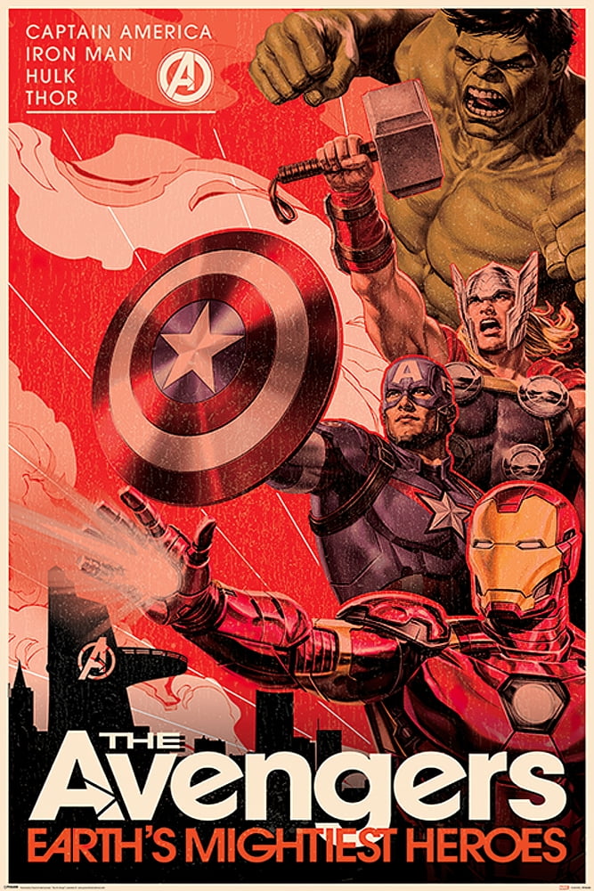 The Avengers - Marvel Comics Propaganda Poster (Earth's Mightiest ...