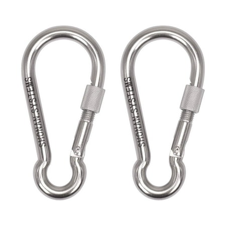 SHONAN 4 Inch Large Locking Carabiner, 2 Pack Heavy Duty Carabiner ...
