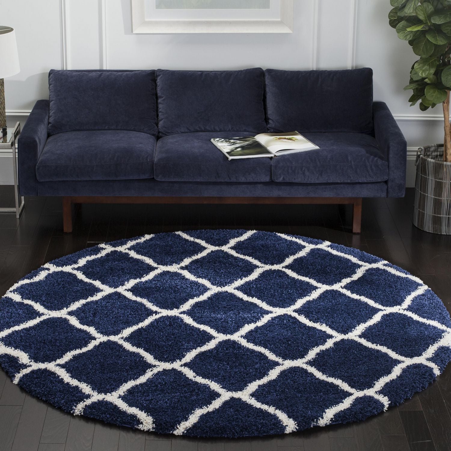 Click here for Safavieh Hudson Aline Geometric Shag Area Rug 7 X... prices