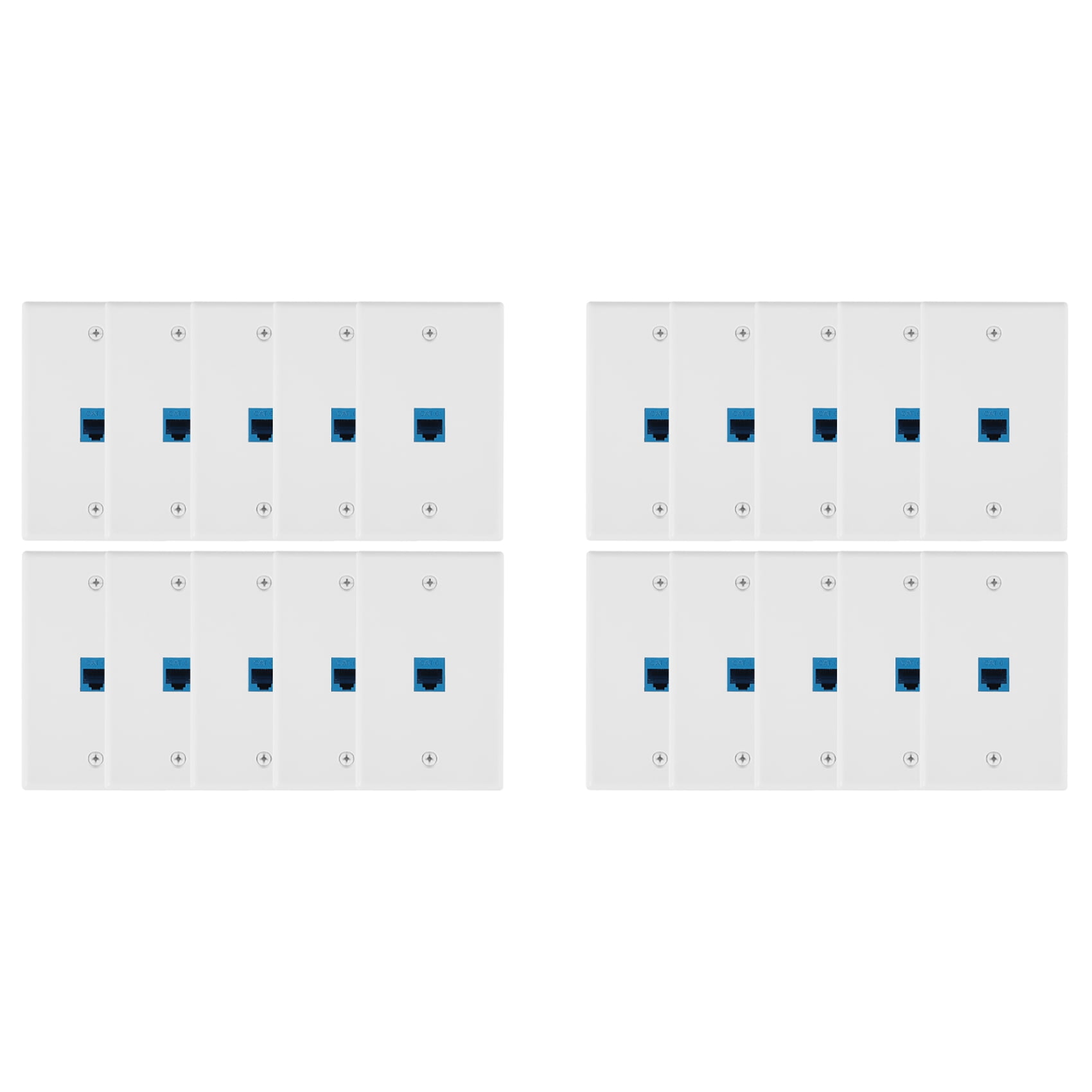 20 Piezas Ethernet Placa de Salida de Pared Cat6 RJ45 Placa de Pared ...