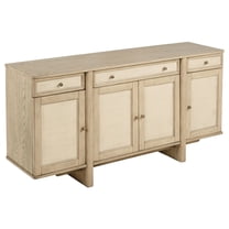 Kailani 4-door Cane Sideboard Buffet Cabinet Beige Oak - Walmart.com