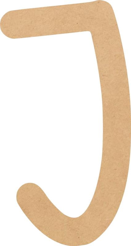 Unfinished Wood MDF 6'' Tall Daytime Letter J, Paintable Alphabet A-Z ...