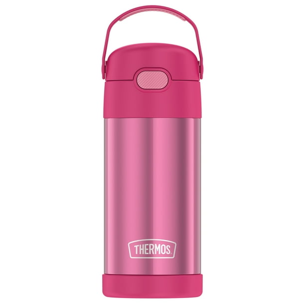 Thermos F4100PK6 12-Ounce FUNtainer Vacuum-Insulated Stainless Steel Bottle, Pink - Walmart.com