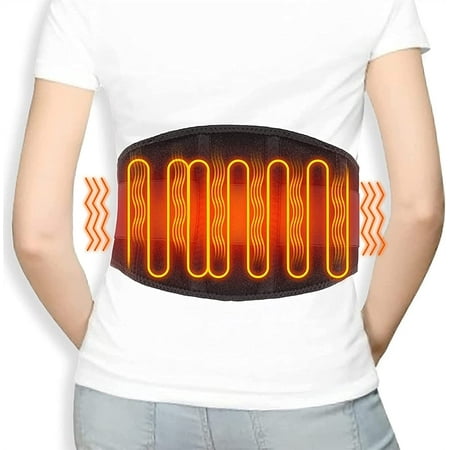 Adjustable Heating Pad Back Massager for Lower Back Pain, Portable ...