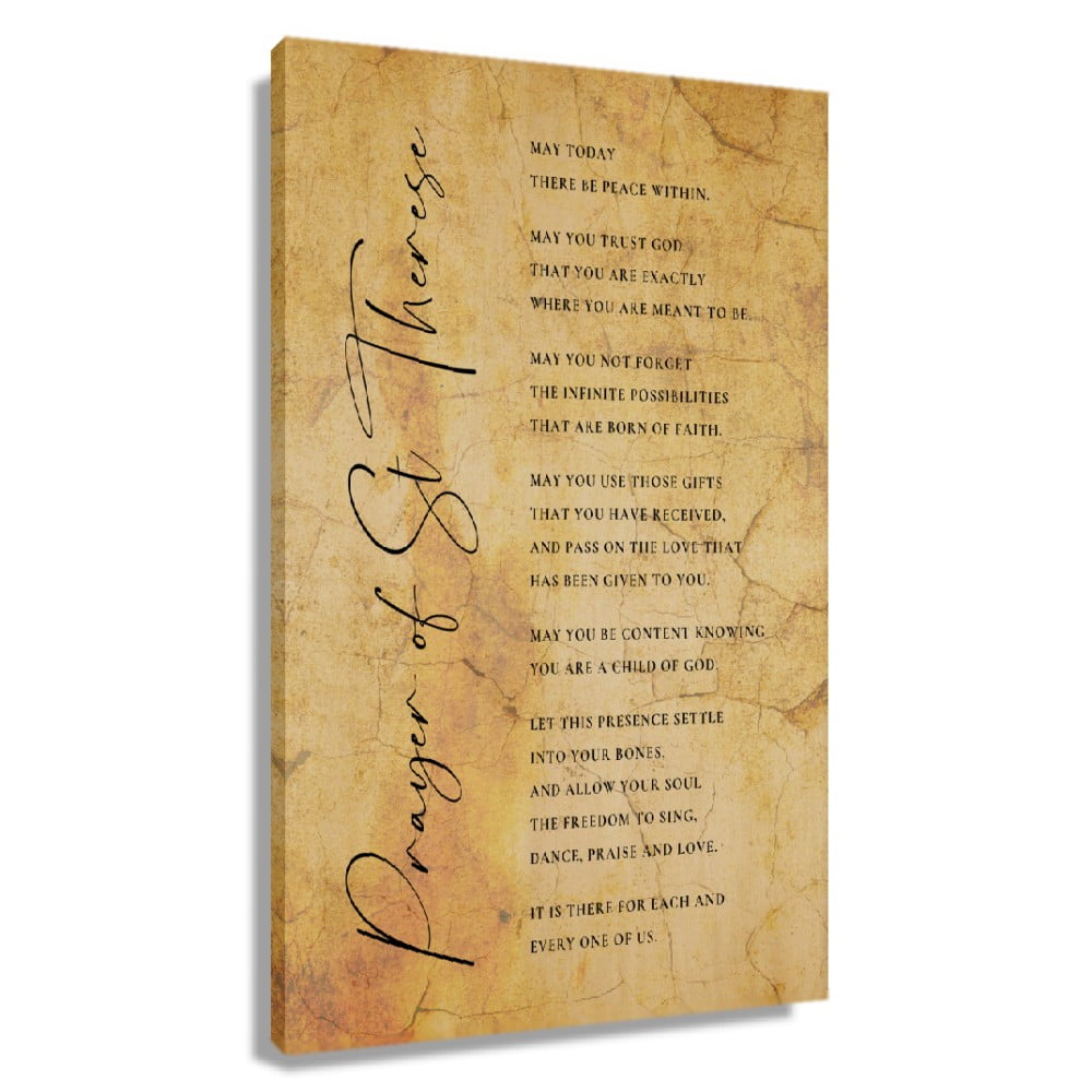 Prayer of St Therese Wall Art Catholic Prayer Posters For Home ...