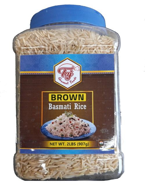TAJ Brown Basmati Rice, 2lbs (907g) Jar Pack - Walmart.com