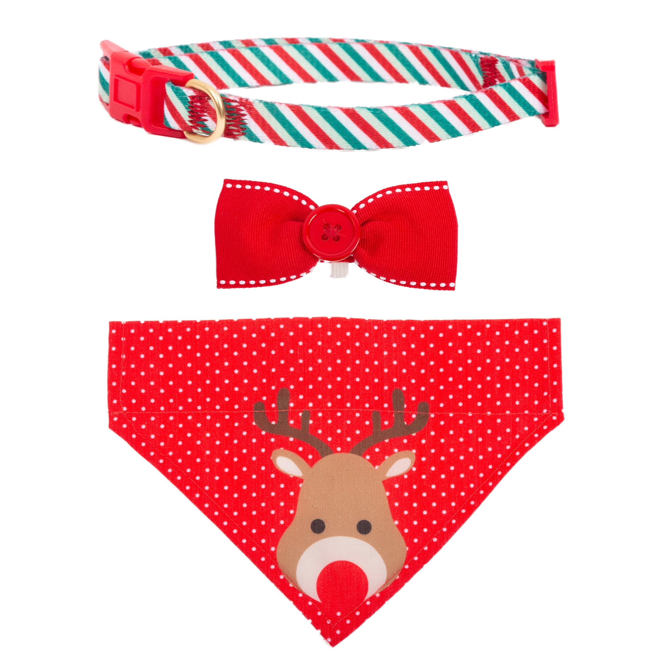 Holiday Time Red Collar Slider Bandana Set, Size Medium - Walmart.com
