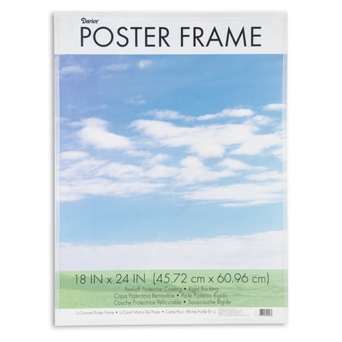 Poster Frame: Clear, Plastic, U Channel, 18 x 24 inches - Walmart.com