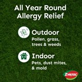 Zyrtec 24 Hour Allergy Relief Tablets with 10 mg Cetirizine HCl, 90 Ct ...