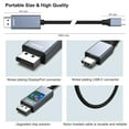 Benfei USB-C to DisplayPort Cable 6 Feet 8K@60Hz 4K@144Hz High-Speed ...