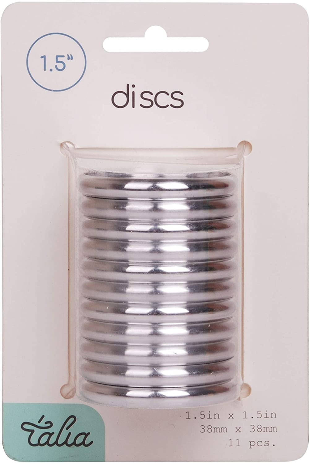 Talia Discbound, Metallic Discs, Silver, 11pk (1.5inch, 200 Pages ...