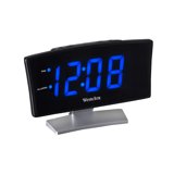 1.8" Curved Blue LED Alarm Clock - Compact and Stylish Timekeeping ...