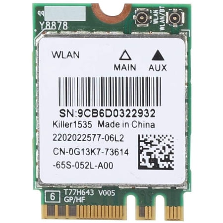 Gaming Wireless Network Card, for Killer Wireless-AC 1535 Dual Band (2. ...