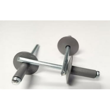 Mill 3/16" Rivet Large Flange Aluminum Head Steel Mandrel Blind Pop ...