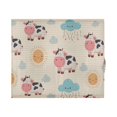 Cow Sun Pattern Door Curtain Sheer Privacy Light Filtering Window Panel ...