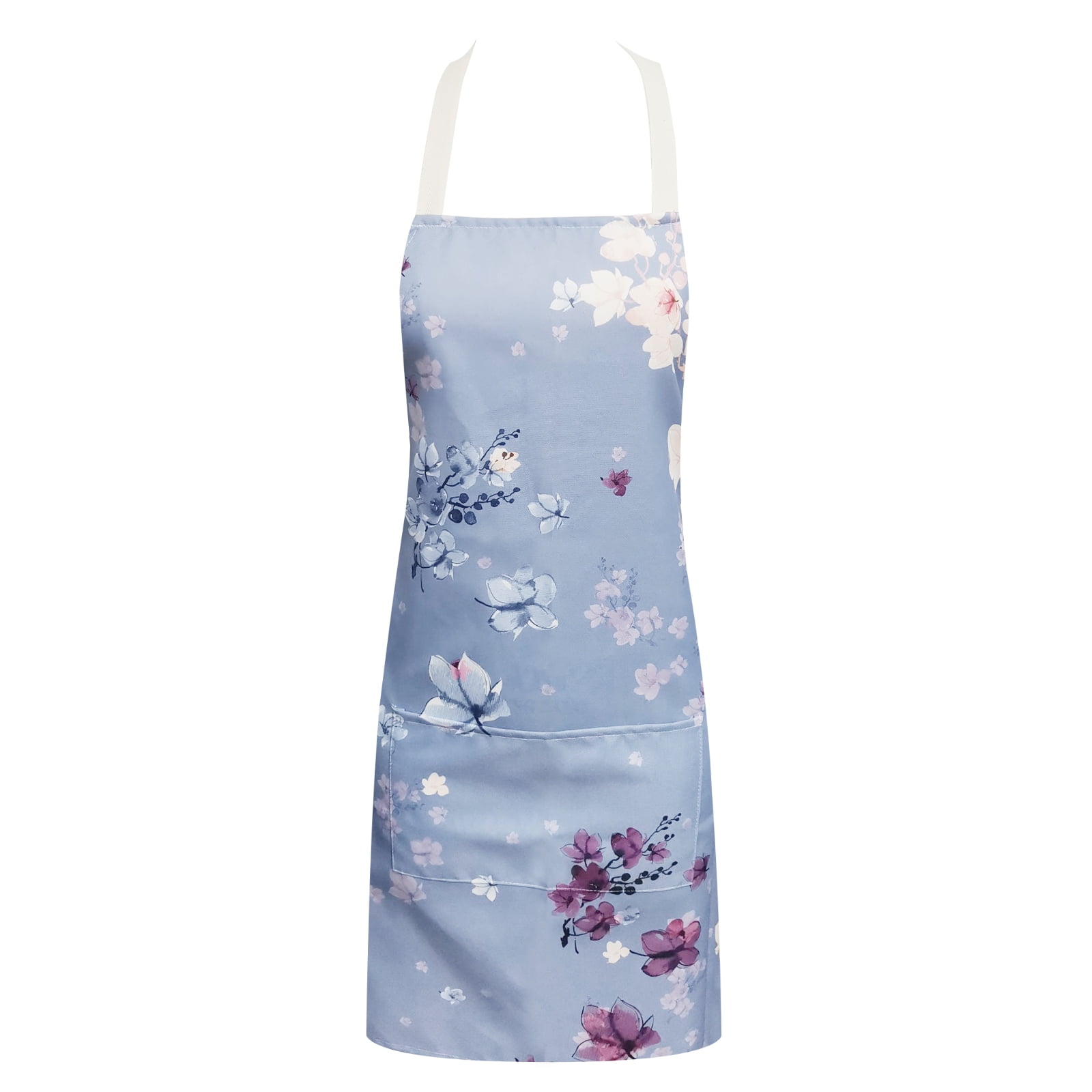Apron for Women Waterproof Floral Chef Aprons with Pocket Canvas ...