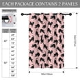 Black Cat Silhouette Pink Pattern Blackout Curtains,Triple Weaved ...