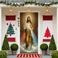 D Christmas Door Cover Flags Christmas Holiday Outdoor Photo Party ...