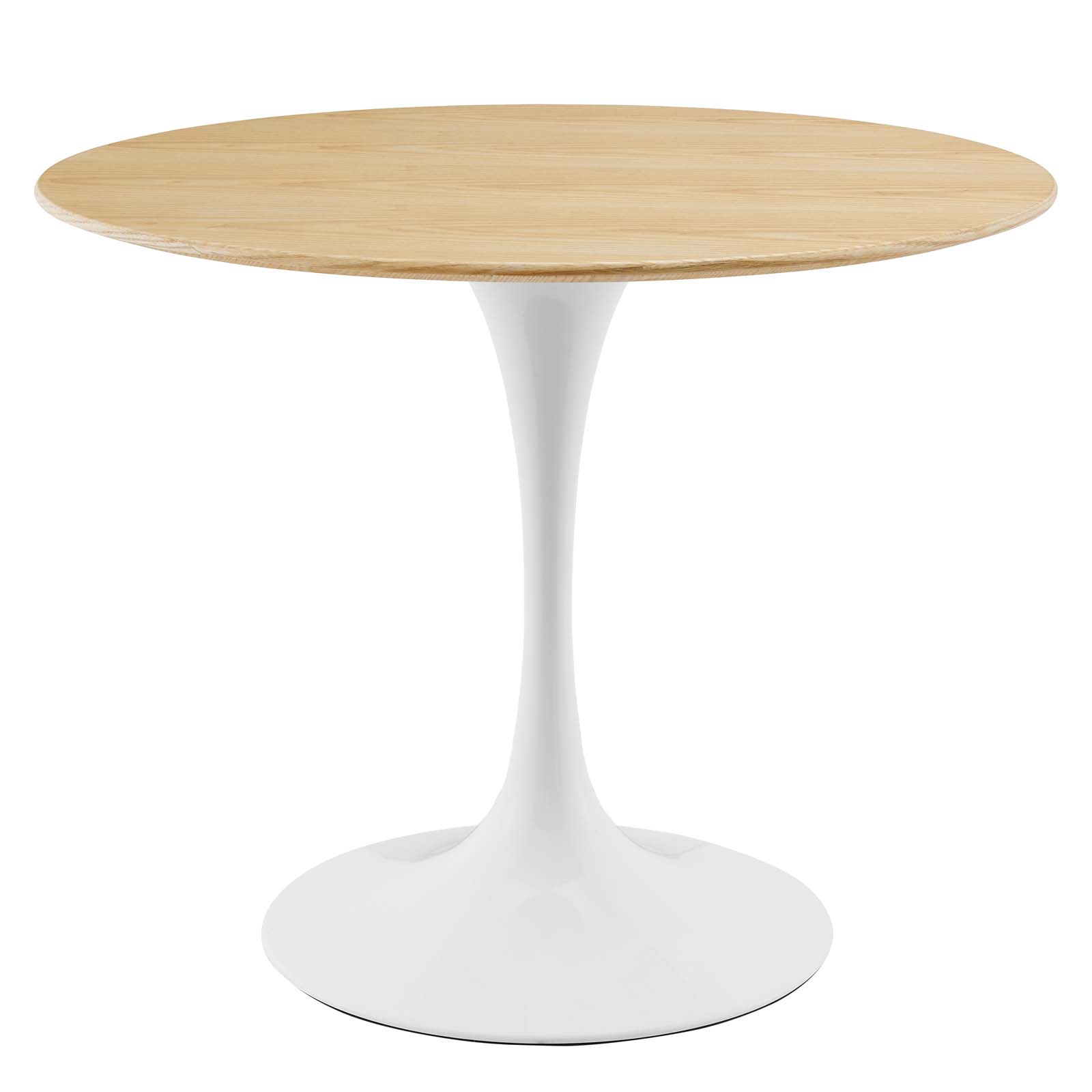 36 inch Dining Table, Round, Natural Brown White, Wood, Metal Steel ...