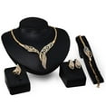 Elegant European Jewelry Set For Women Winged K Gold Necklace Earrings ...