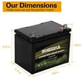 Autocessking Lawnmower AGM Battery Group U1 12V 200CCA 24AH Garden ...