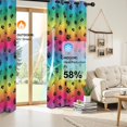 Animal Paw Prints Rainbow Pattern Blackout Curtains,Triple Weaved ...