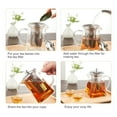 Square Glass Teapot with Infuser, 550 ml Borosilicate Tea Pot with ...