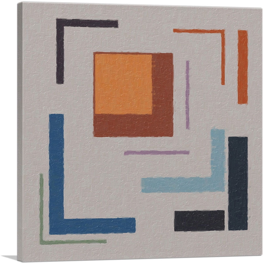 ARTCANVAS Mid-Century Modern Barricade Canvas Art Print - Size: 12" x ...