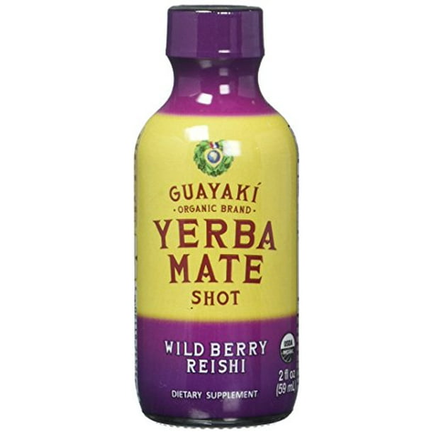 Guayaki Organic Yerba Mate Energy Shot Wild Berry Reishi 2 Oz