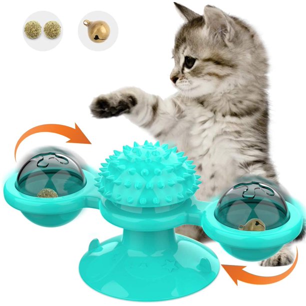 Rotating Windmill Cat Toy, Turning Windmill Turntable Tickle Teasing ...