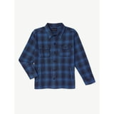 Free Assembly Boys Flannel Shirt Jacket, Sizes 4-18 - Walmart.com