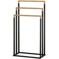 33 Inch Standing Towel Rack, Freestanding Bath Towel Holder with 3 Tier ...