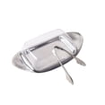 Stainless Steel Butter Dish With Clear Cover And Tongs - Walmart.com