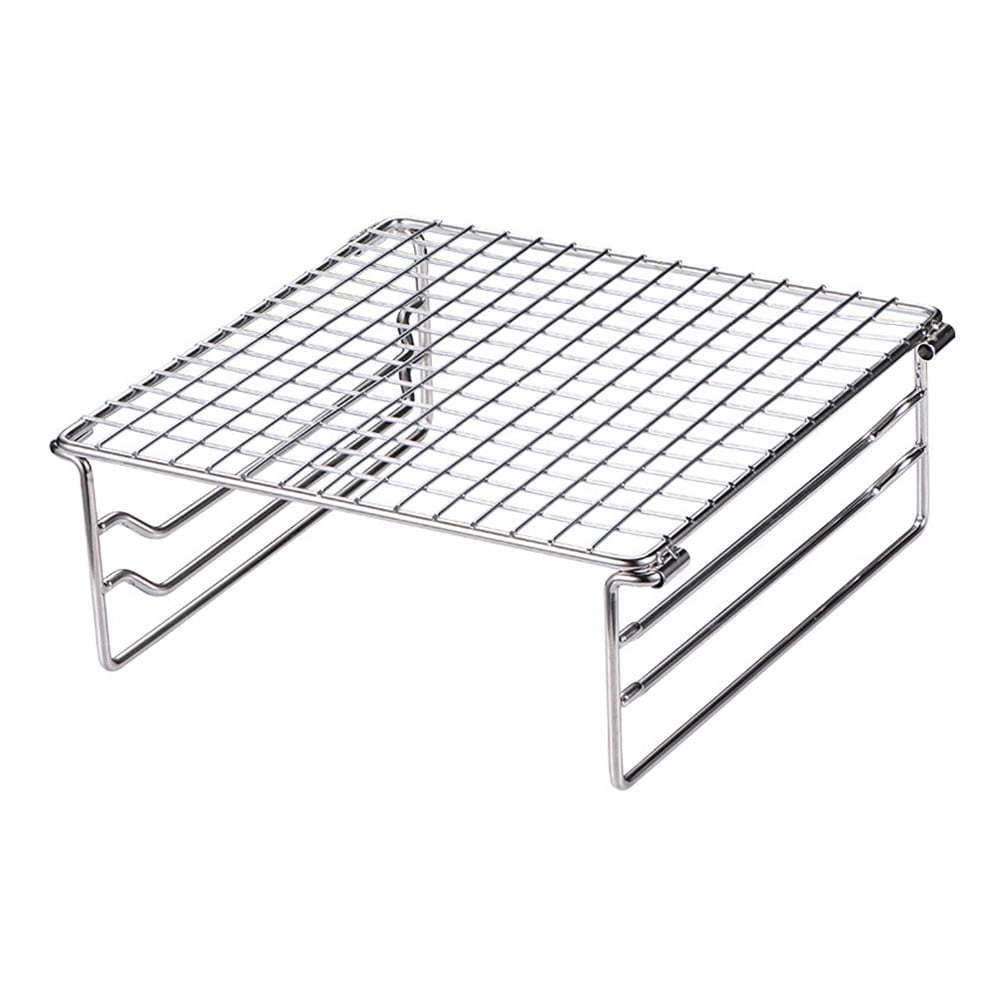 Grill Warming Rack Stainless Steel BBQ Rack Folding Grill Rack for Outdoor - Walmart.com