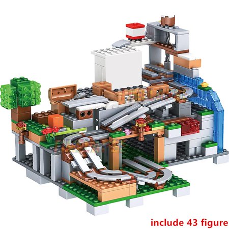 The Mountain Cave City Mine Bedrock Adventures Fortress Building Blocks ...