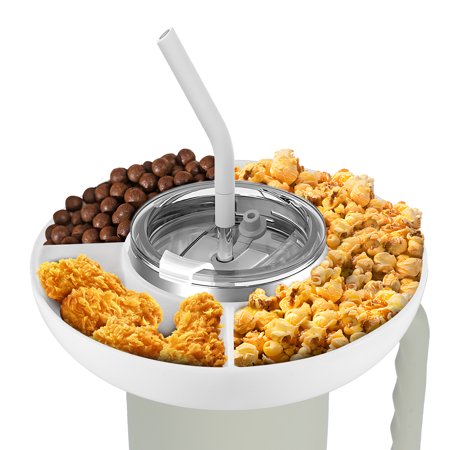 Snack Bowl for 40oz Tumbler 3 Compartment Tumbler Snack Tray Food Grade ...