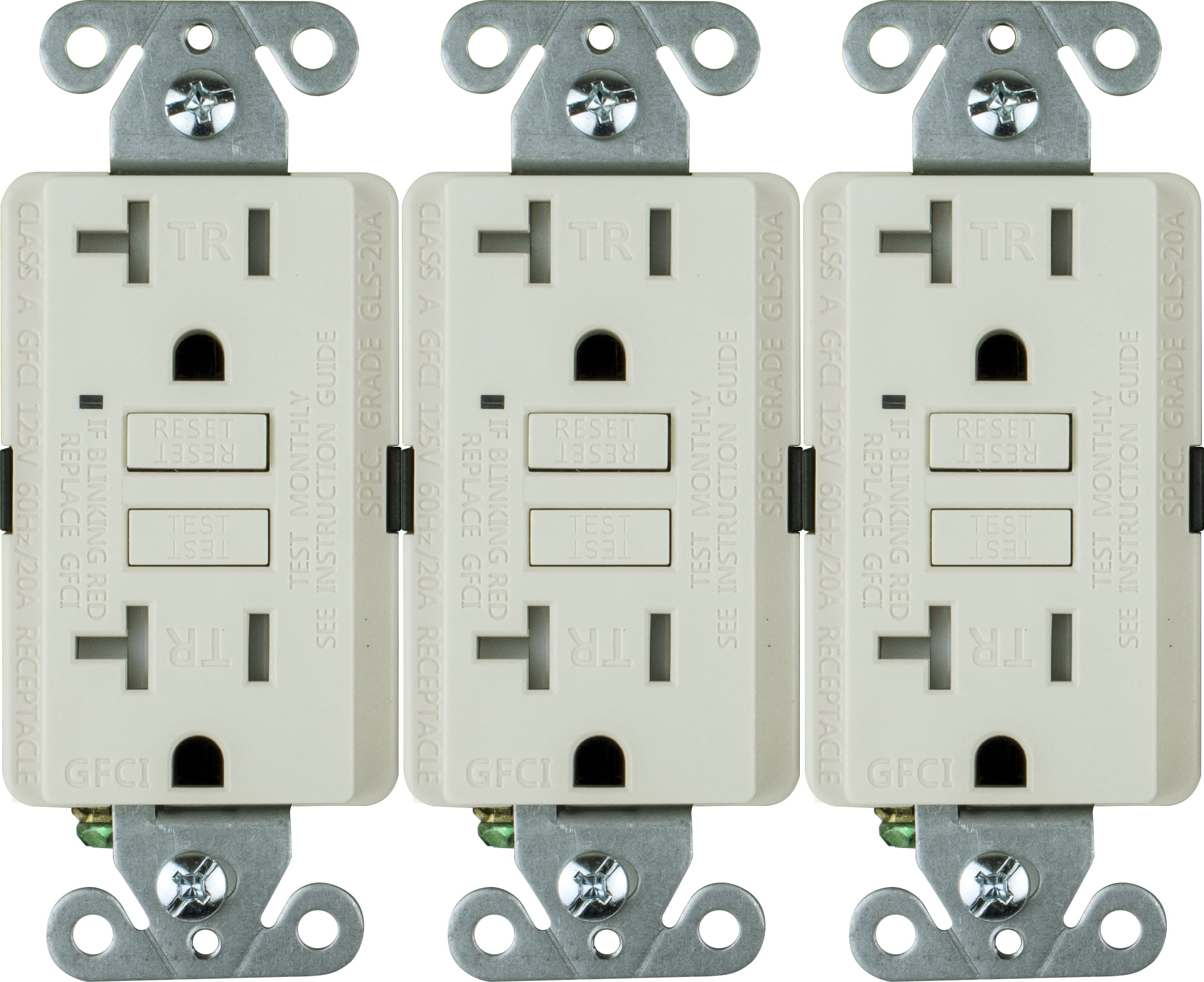 Faith 20A GFCI Outlets, Slim, Tamper-Resistant GFI Receptacles, Light ...
